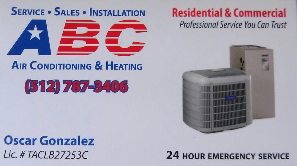 ABC AIR CONDITIONING AND HEATING - San Marcos, TX - Yelp