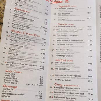 Jasmine house menu store