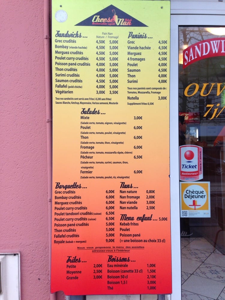 Cheese Nan - Kebab - 14 avenue André Maginot, Tours, France ...