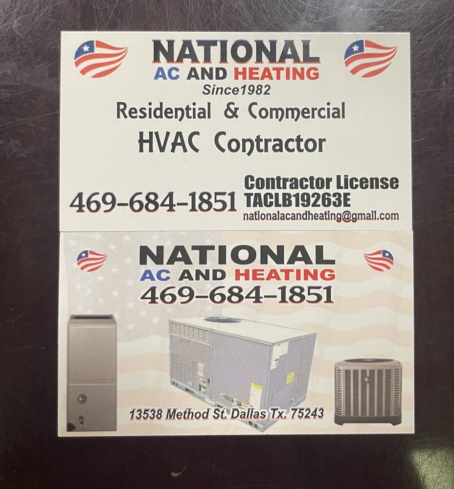 NATIONAL AC AND HEATING - Updated July 2025 - 13538 Method St, Dallas ...