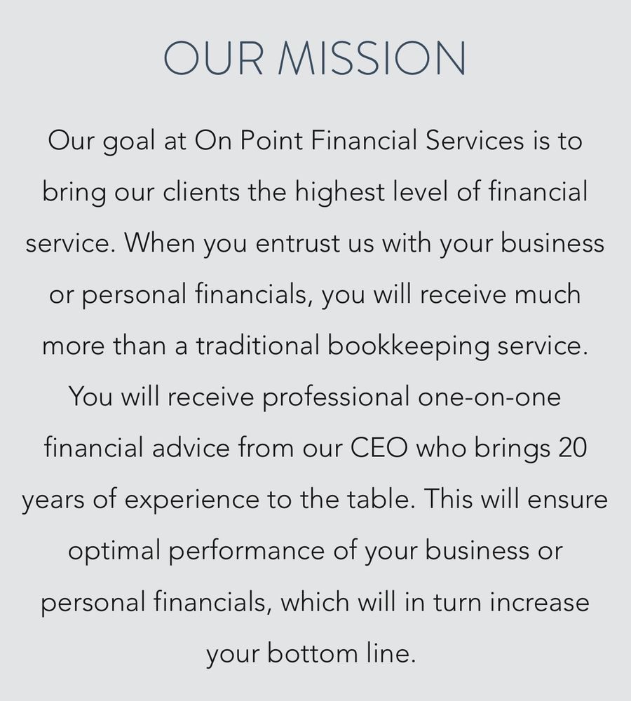 ON POINT FINANCIAL SERVICES - Updated February 2025 - Palm City ...