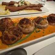 Broiled Seafood Stuffed Mushrooms - Menu - Perry’s Steakhouse & Grille ...