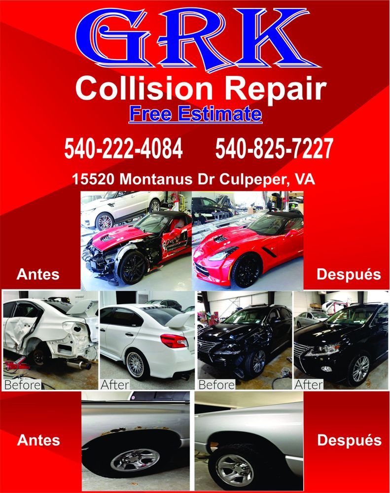 GRK BODY SHOP - Updated April 2024 - Request a Quote - 15520 Montanus ...