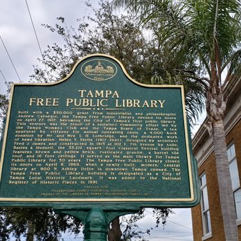OLD TAMPA FREE PUBLIC LIBRARY - Updated October 2025 - 102 E 7th Ave ...