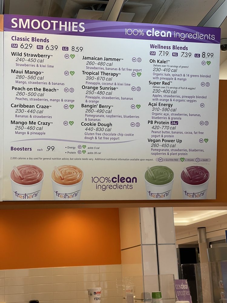 FRESHENS RICE BOWLS, CREPES & SMOOTHIES - Updated November 2024 - 60 E ...