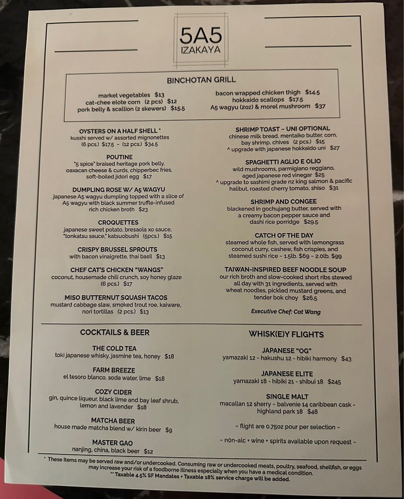 5A5 IZAKAYA - Updated June 2026 - 10 Reviews - 139 Steuart St, San ...