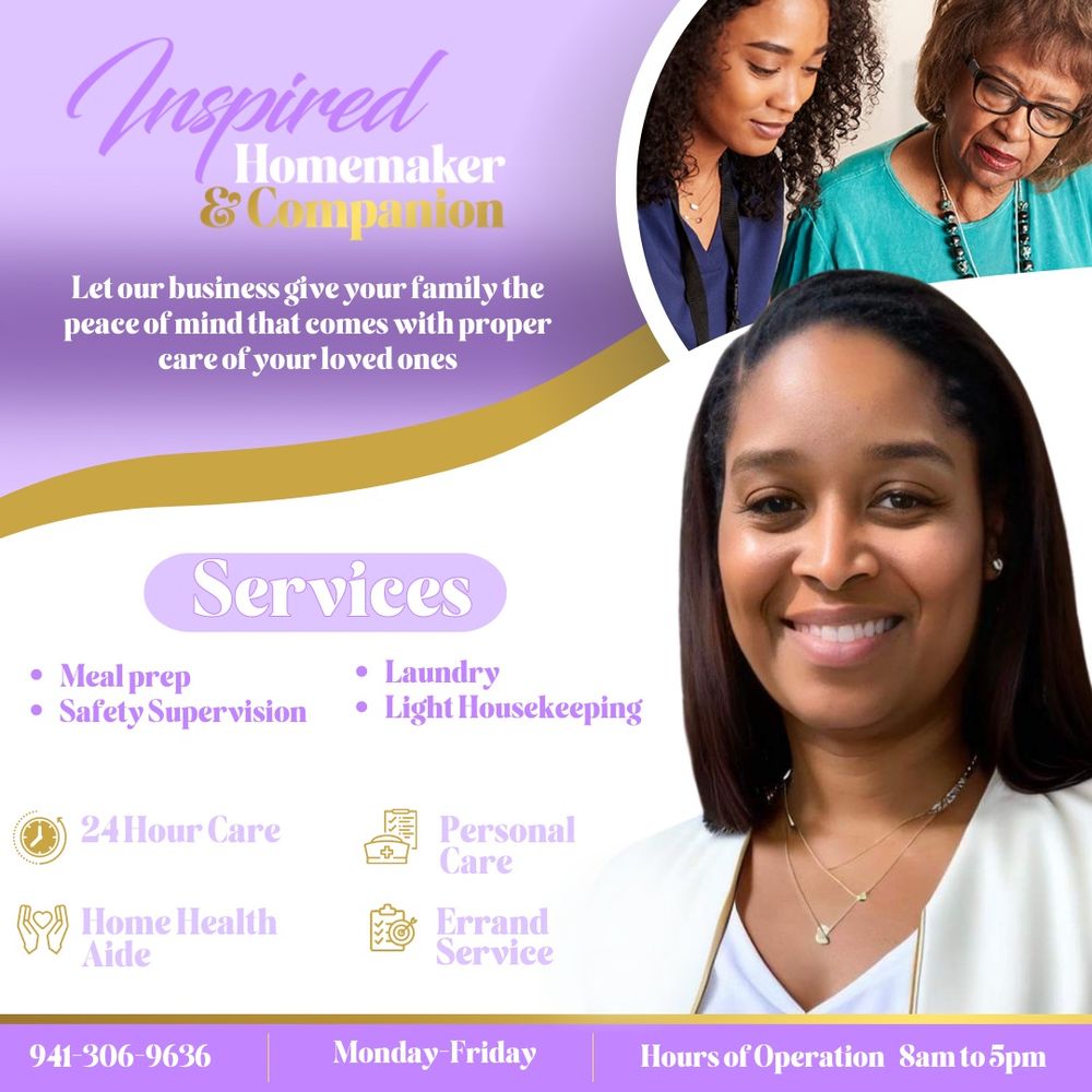 INSPIRED HOMEMAKER & COMPANION - Bradenton, Florida - Personal Care ...