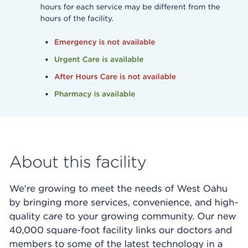 KAISER PERMANENTE WEST OAHU MEDICAL OFFICE AT KAPOLEI - Updated April ...