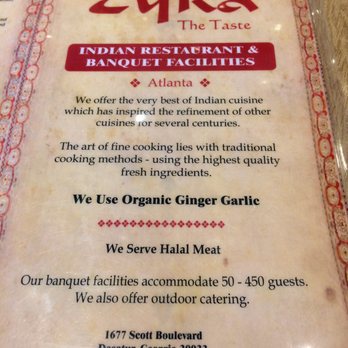 ZYKA: THE TASTE | INDIAN RESTAURANT | DECATUR - Updated August 2024 ...