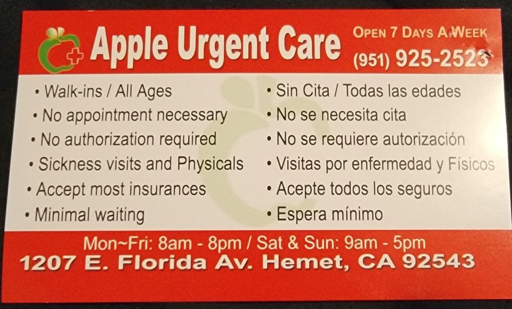 APPLE URGENT CARE - Updated December 2025 - 17 Reviews - 1207 E Florida ...