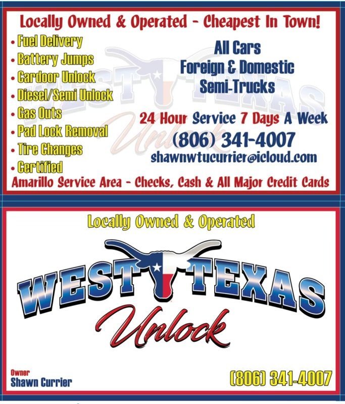 WEST TEXAS UNLOCK - Updated October 2025 - Request a Quote - 34th and ...