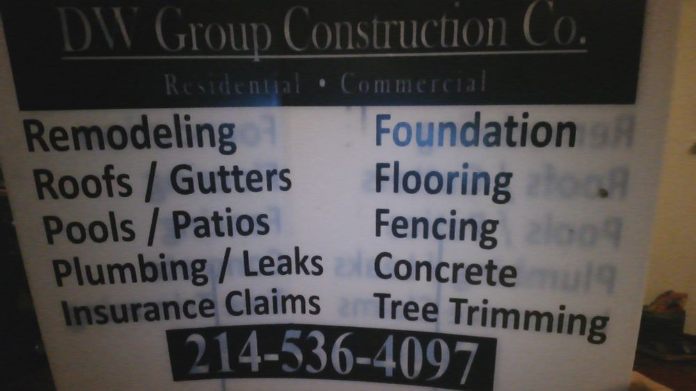 DW GROUP CONSTRUCTION - Updated August 2025 - Dallas, Texas - General ...