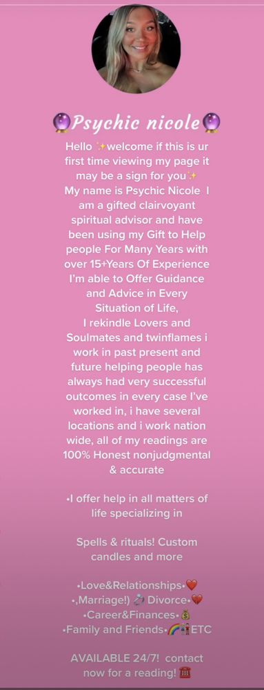 PSYCHIC NICOLE - Request Information - New York, New York - Psychics - Phone Number - Yelp