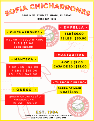 SOFIA CHICHARRONES - Updated December 2025 - 1882 NW 22nd St, Miami ...