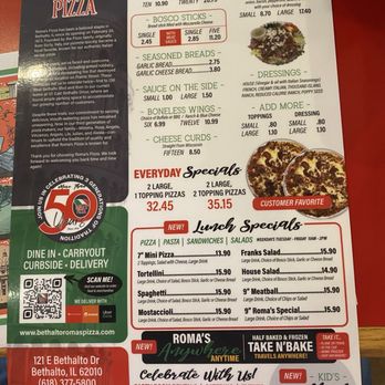 ROMA’S PIZZA - Updated August 2025 - 95 Photos & 136 Reviews - 121 E ...