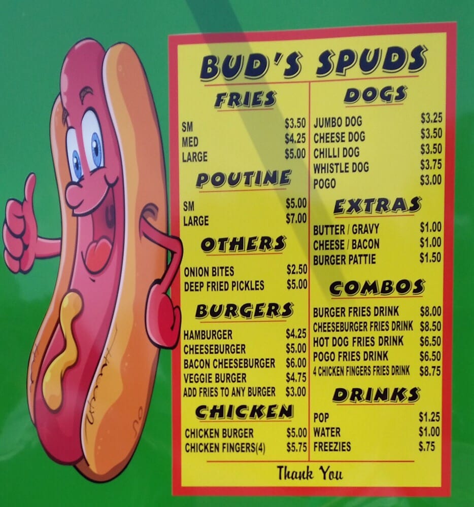 BUD’S SPUDS - Updated May 2025 - 124 Moore Street, Carleton Place ...