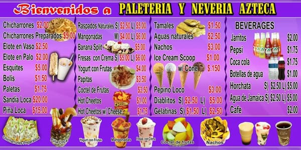 PALETERIA Y NEVERIA AZTECA - 12 Photos - 6748 1/2 W Diversey Ave ...