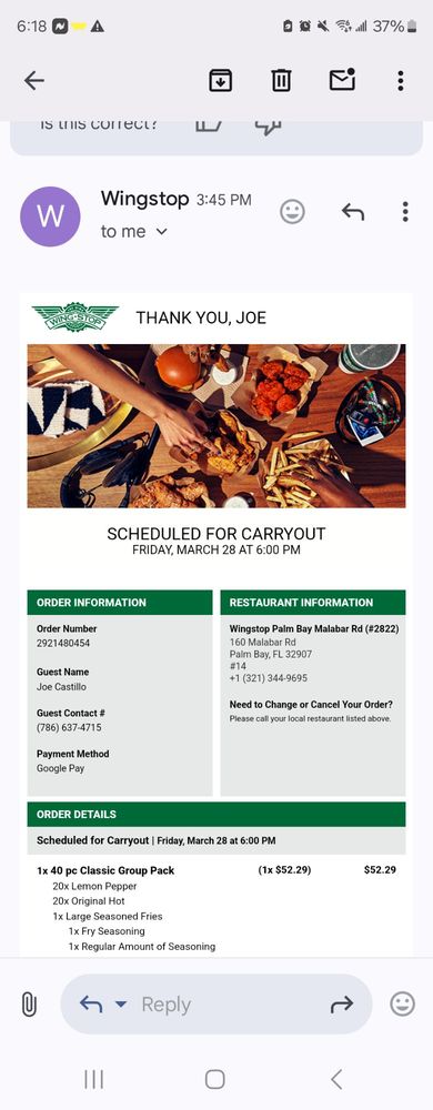 WINGSTOP - Updated July 2025 - 160 Malabar Rd, Palm Bay, Florida ...