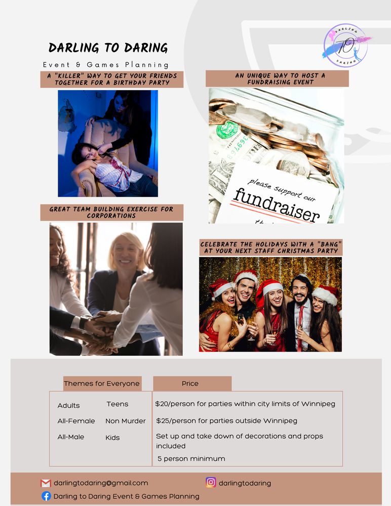 DARLING TO DARING EVENT PLANNING - Updated January 2025 - Winnipeg ...