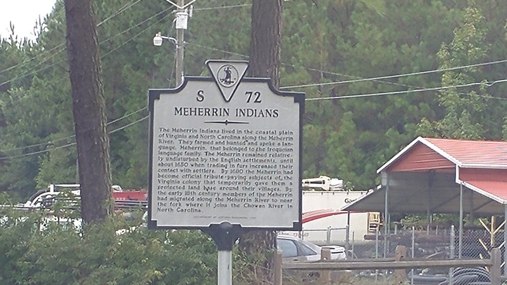 MEHERRIN INDIANS HISTORICAL MARKER - 6700 US-58, Freeman, VA - Yelp