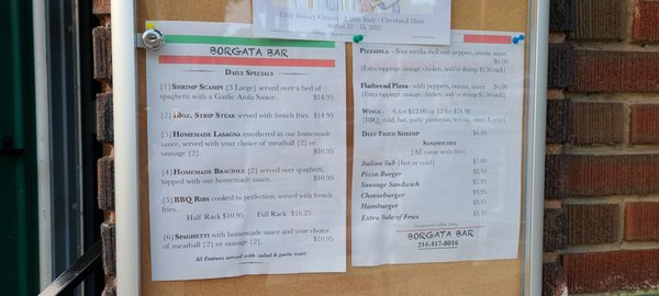 Italian - BORGATA BAR - 12501 Mayfield Rd, Cleveland, Ohio - Restaurant ...