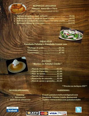 PALADAR CRIOLLO RESTAURANT - Updated June 2026 - Camino Alejandrino C3 ...