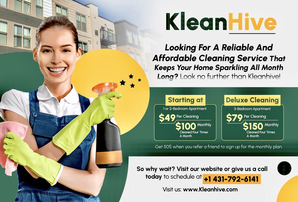 KLEANHIVE - Updated December 2025 - Winnipeg, Manitoba - Home Cleaning - Phone Number - Yelp