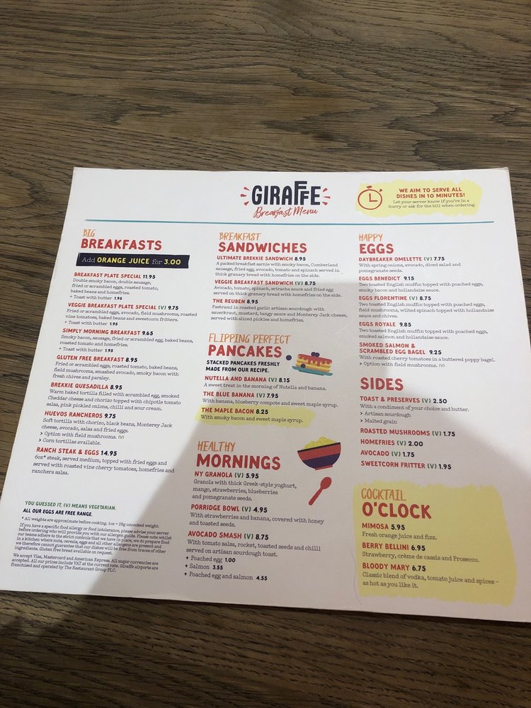 GIRAFFE - 48 Photos & 28 Reviews - Gatwick Airport South Terminal ...