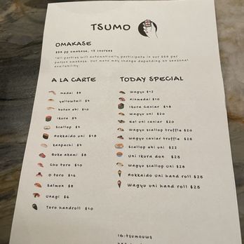 TSUMO OMAKASE - Updated May 2025 - 170 Photos & 26 Reviews - 782 ...