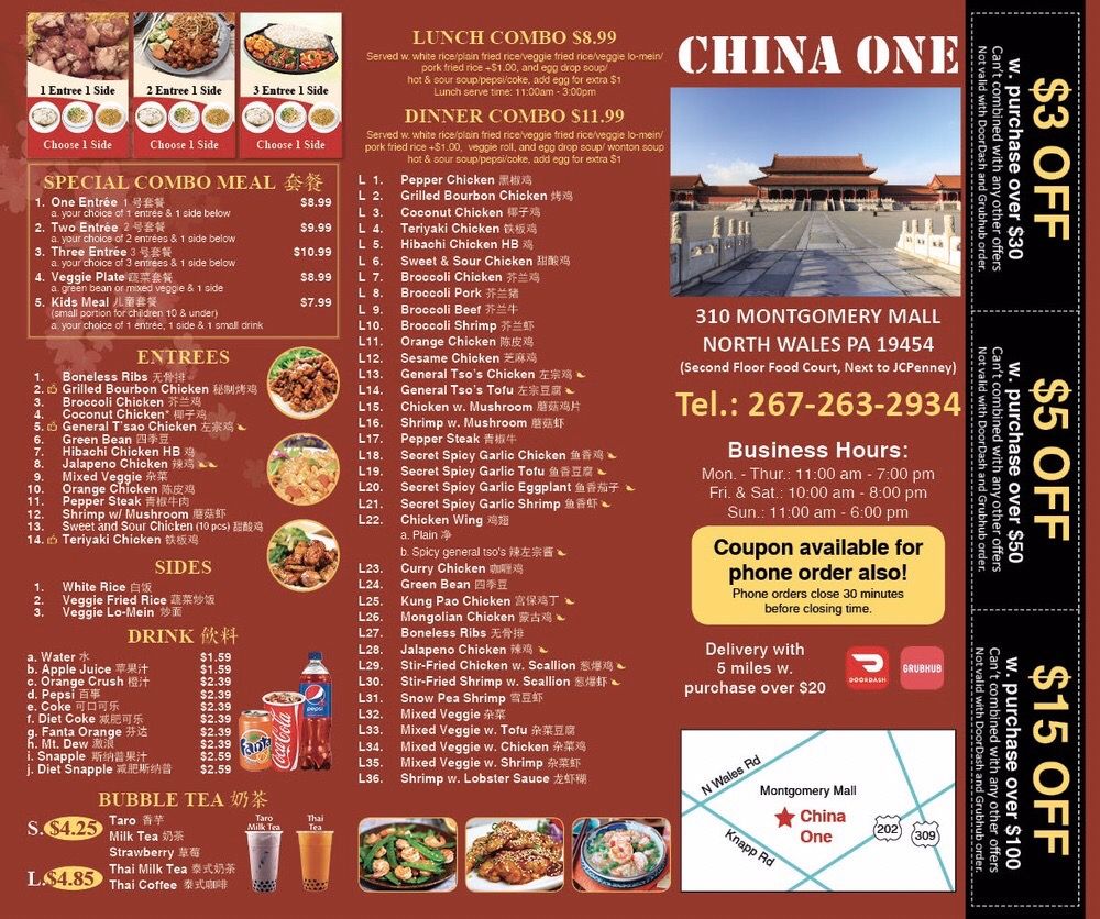 CHINA ONE - Updated October 2025 - 310 Montgomery Mall, North Wales ...