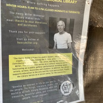 HENRY MILLER MEMORIAL LIBRARY - Updated May 2025 - 172 Photos & 74 ...