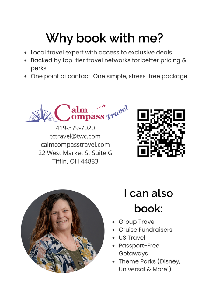 CALM COMPASS TRAVEL - Updated December 2025 - Contact Agent - 22 W Market St, Tiffin, Ohio ...