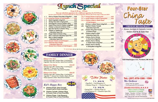 4-STAR CHINA TASTE - Updated October 2025 - 1223 Washington Ave ...