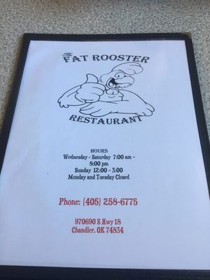 FAT ROOSTER - Updated October 2025 - 20 Reviews - 970690 S Hwy 18 ...