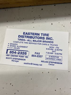 EASTERN TIRE DISTRIBUTORS - Updated December 2025 - 19 Photos - 1664 ...