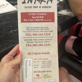 INAKA SUSHI BAR & HIBACHI - EDMOND - Updated December 2024 - 80 Photos ...
