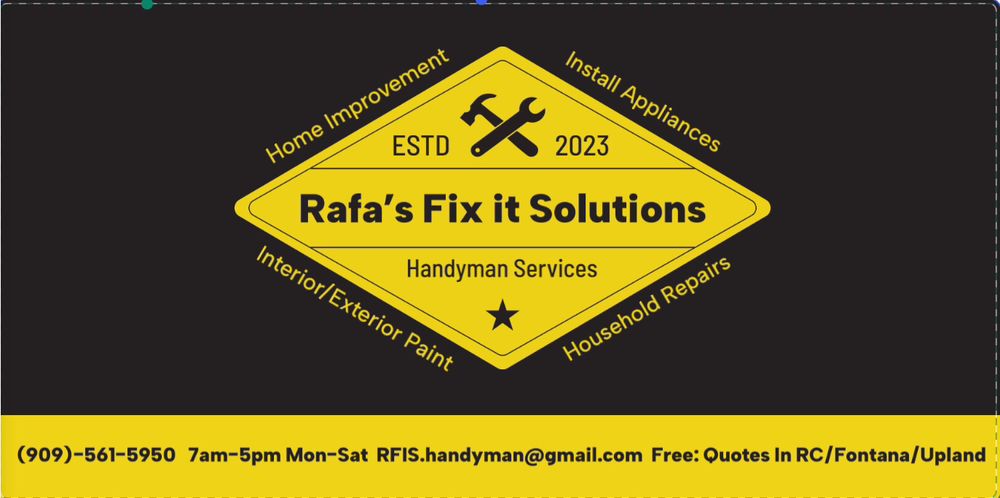 RAFA’S FIX IT SOLUTIONS - Updated April 2024 - Request a Quote - Fontana, California - Handyman ...