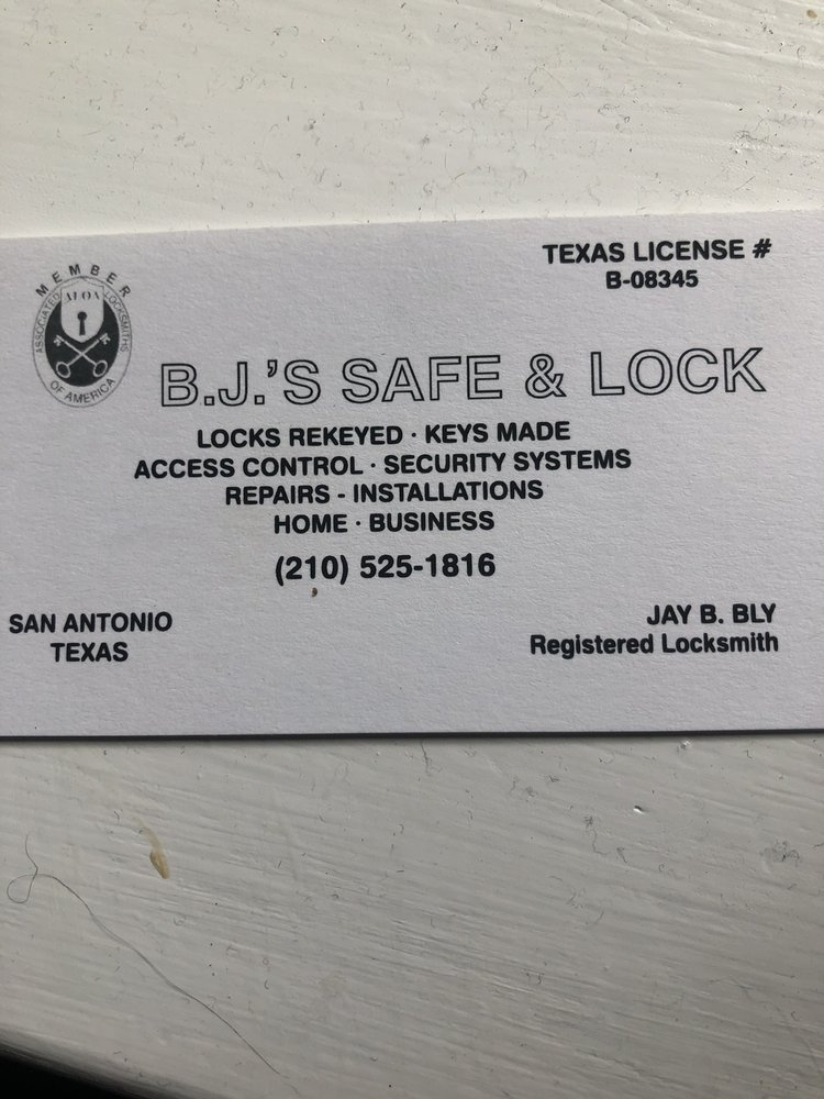 BJ’S SAFE & LOCK - 634 E Rector St, San Antonio, Texas - Keys ...