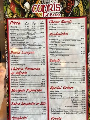 CAPRI’S PIZZERIA OF BEREA - Updated December 2025 - 21 Reviews - 1601 ...