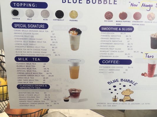 BLUE BUBBLE - 17 Photos - 5810 Main St, Zachary, Louisiana - Bubble Tea ...