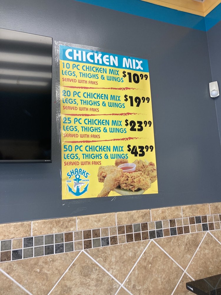 SHARKS FISH & CHICKEN - 8255 S Kedzie Ave, Chicago, IL - Menu - Yelp