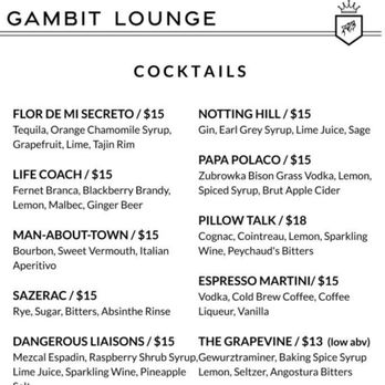 GAMBIT LOUNGE - Updated September 2025 - 60 Photos & 51 Reviews - 581 ...