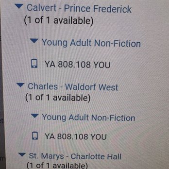 CHARLES COUNTY PUBLIC LIBRARY - WALDORF WEST BRANCH - Updated December ...