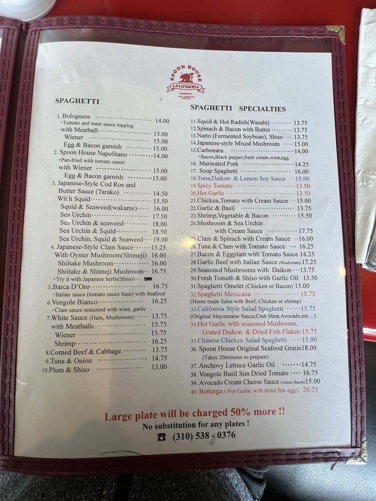 Menu as of 5/04/24 - Yelp