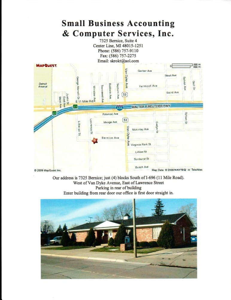 SBA COMPUTER SERVICES - Request Consultation - 7325 Bernice, Center ...