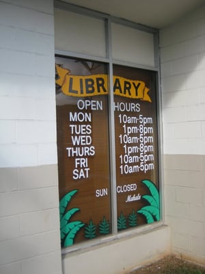 HAWAII STATE PUBLIC LIBRARY SYSTEM - KAILUA LIBRARY - Updated December ...