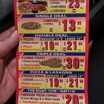 Two for one pizza store