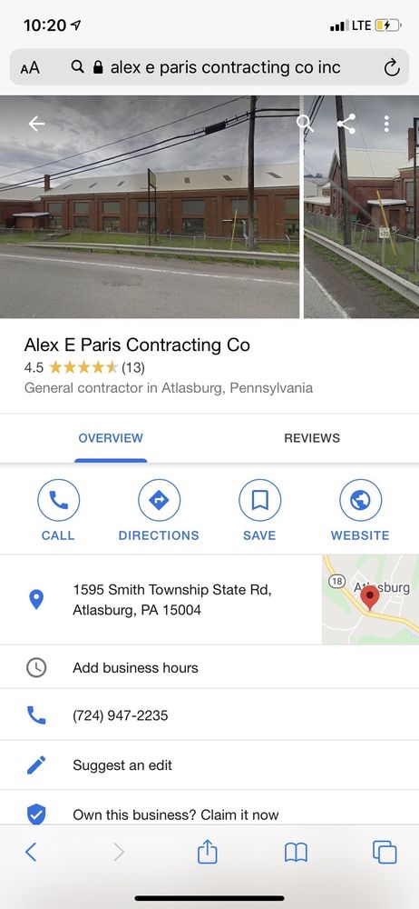 ALEX E PARIS CONTRACTING - Updated June 2025 - 1595 Smith Township ...