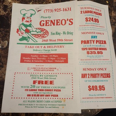 GENEO’S PIZZA - Updated August 2025 - 38 Photos & 61 Reviews - 2945 W ...