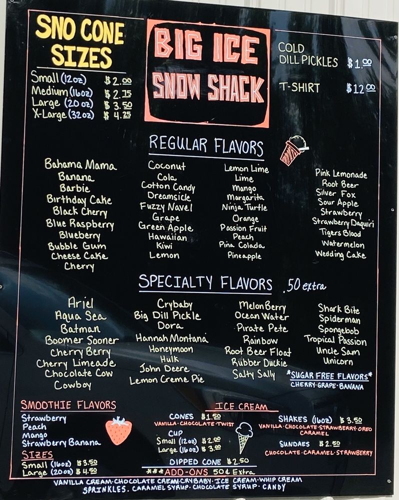 BIG ICE SNOW SHACK - Updated April 2024 - 2503 N Broadway St, Poteau ...